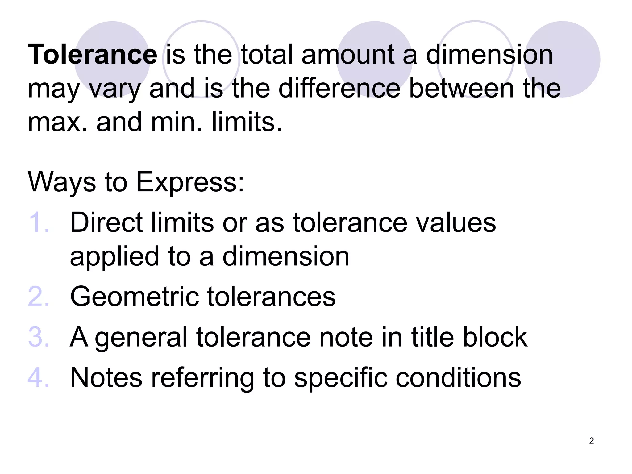 Tolerances | PPT