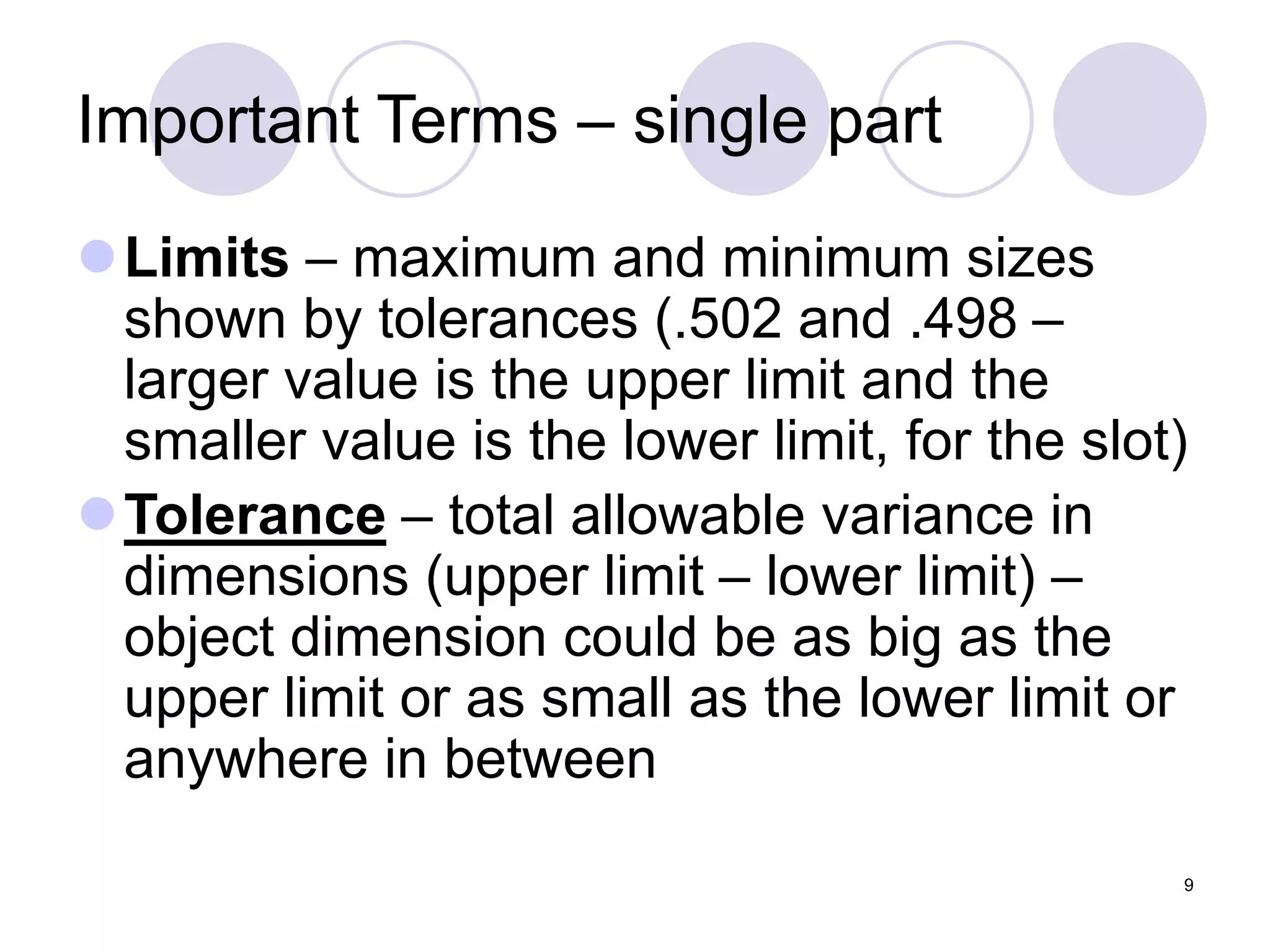 Tolerances | PPT | Physics | Science