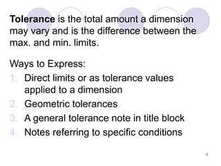 Tolerances | PPT