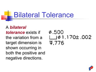 Tolerances | PPT | 3-D Graphics | Computer Software and Applications