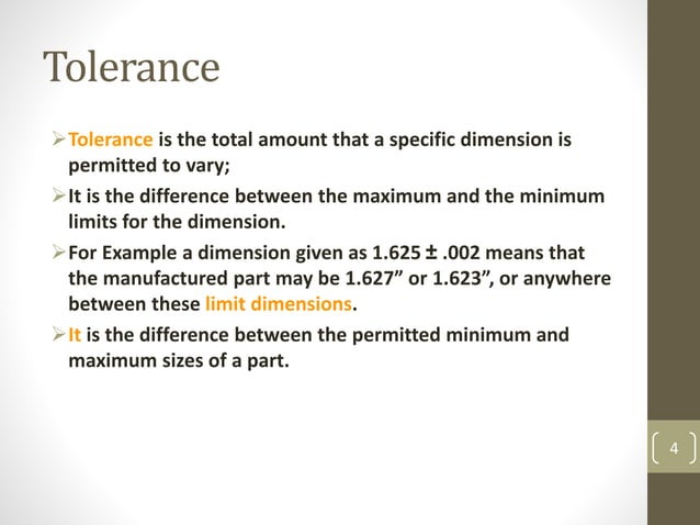 Tolerances and allowances | PPT