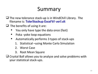 Tolerance Stackups Using Oracle Crystal Ball | PPT