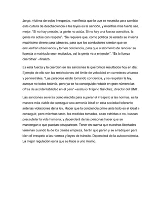 Tolerancia al irrespeto_de_las_normas_de_tránsito_(christ ian_reyes) | PDF