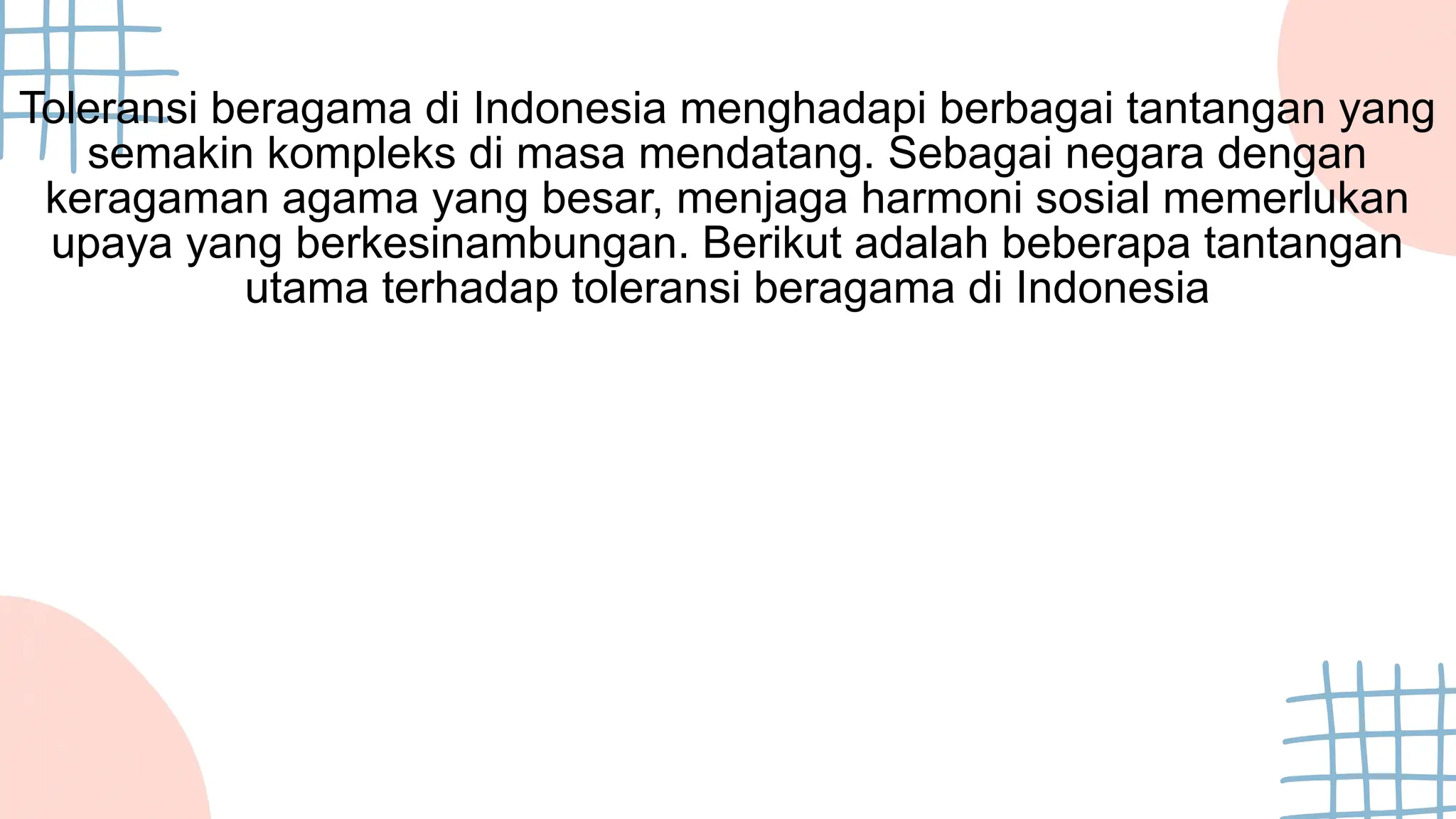Toleransi dalam Kehidupan membangun umat | PPTX