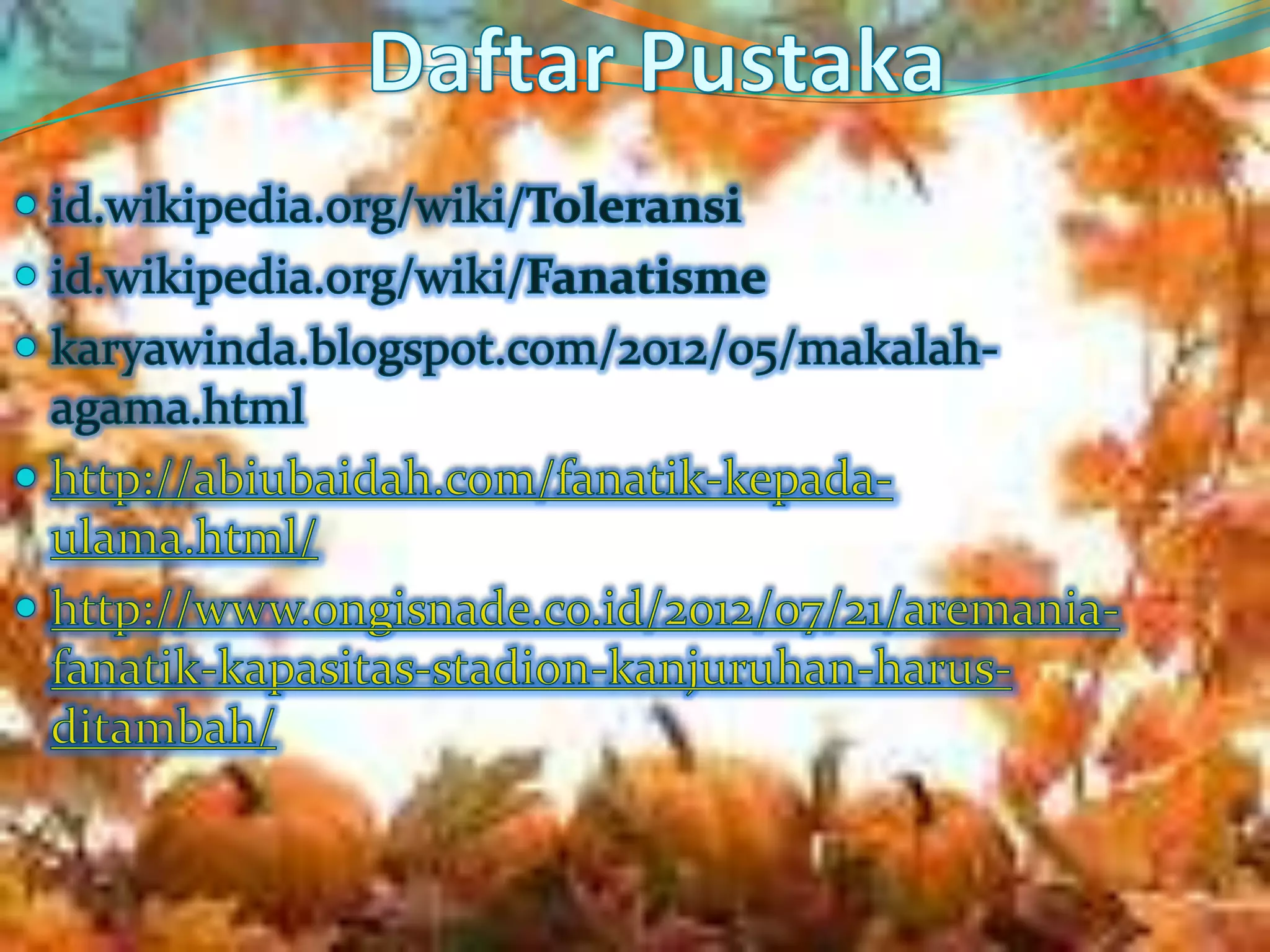 Toleransi dan fanatisme | PPTX