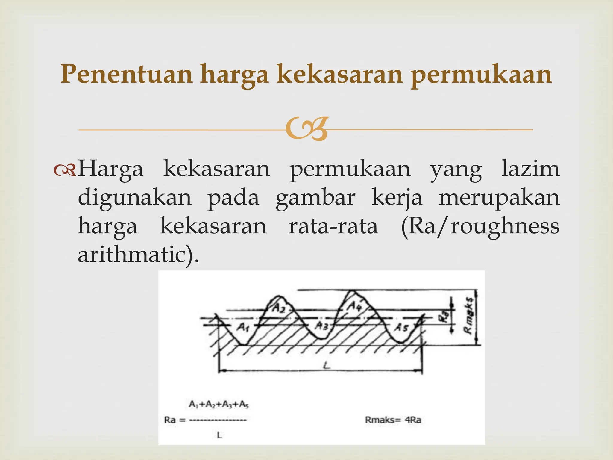 TOLERANSI KONFIGURASI KEKASARAN PERMUKAAN | PPTX
