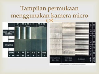 TOLERANSI KONFIGURASI KEKASARAN PERMUKAAN | PPTX