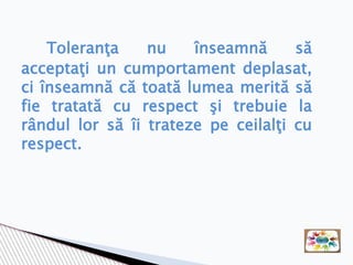 Toleranta | PPTX