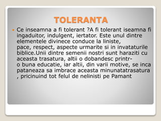 Toleranta zuica si iagaru | PPTX