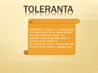 Toleranta zuica si iagaru | PPTX