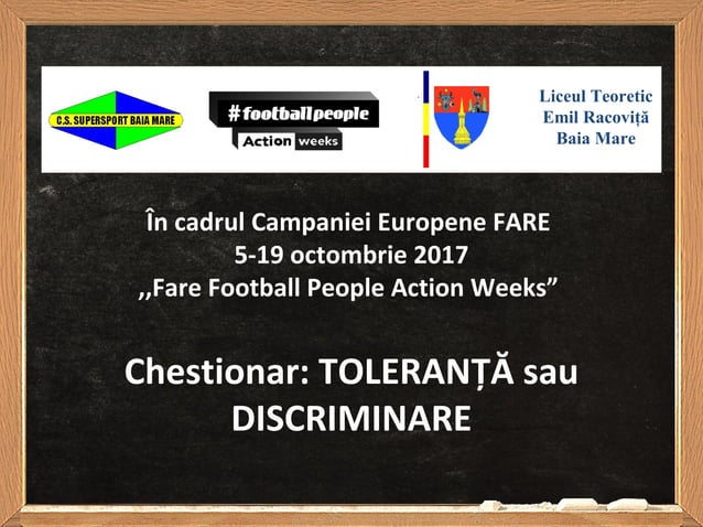 Toleranta sau discriminare -chestionar 2017 | PPT
