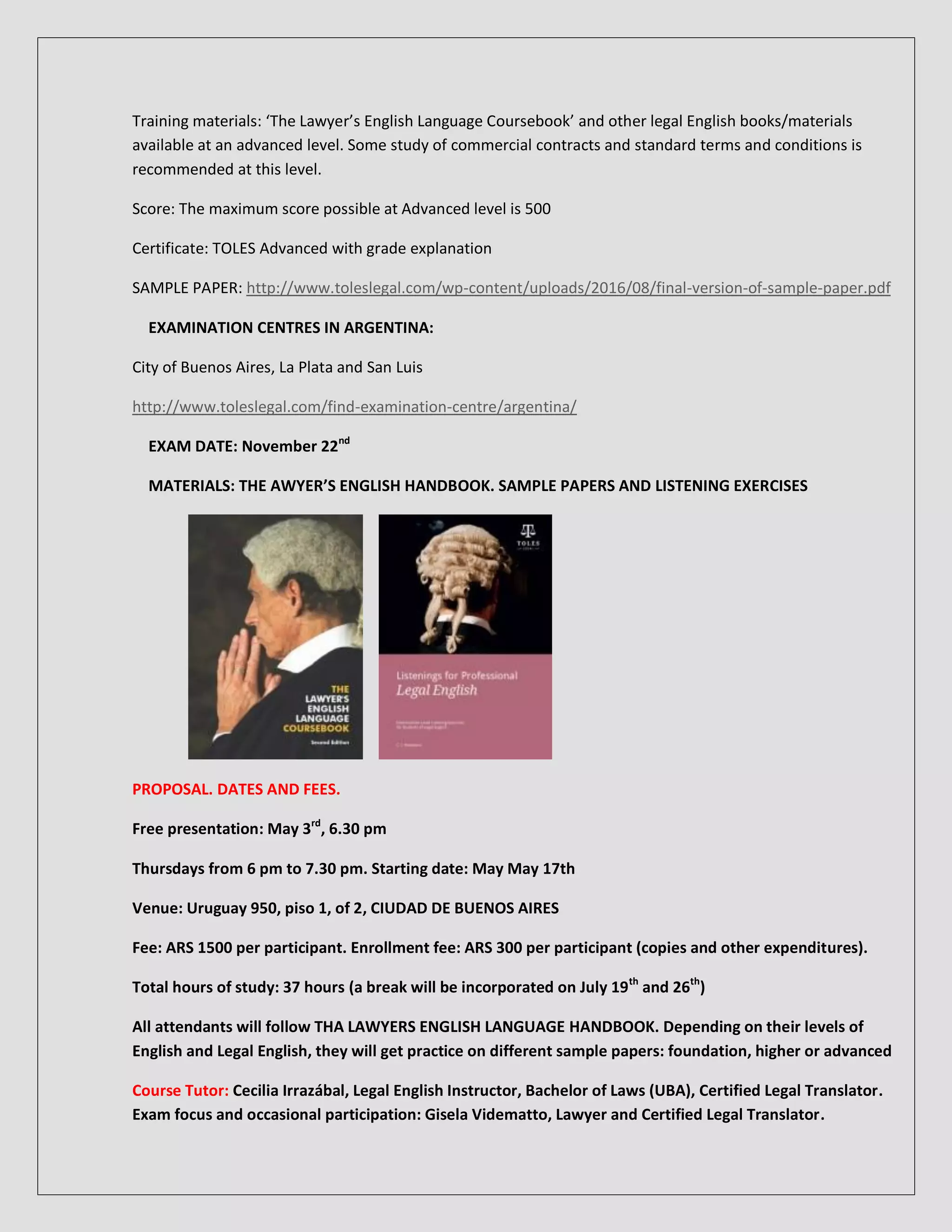 TEST OF LEGAL ENGLISH SKILLS | PDF