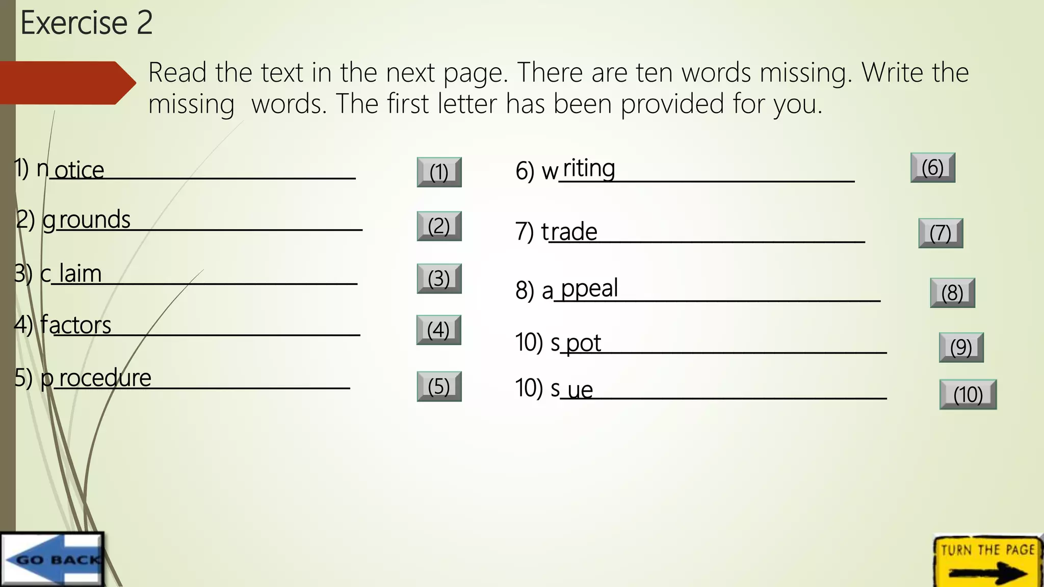 Toles examination practice II | PPT