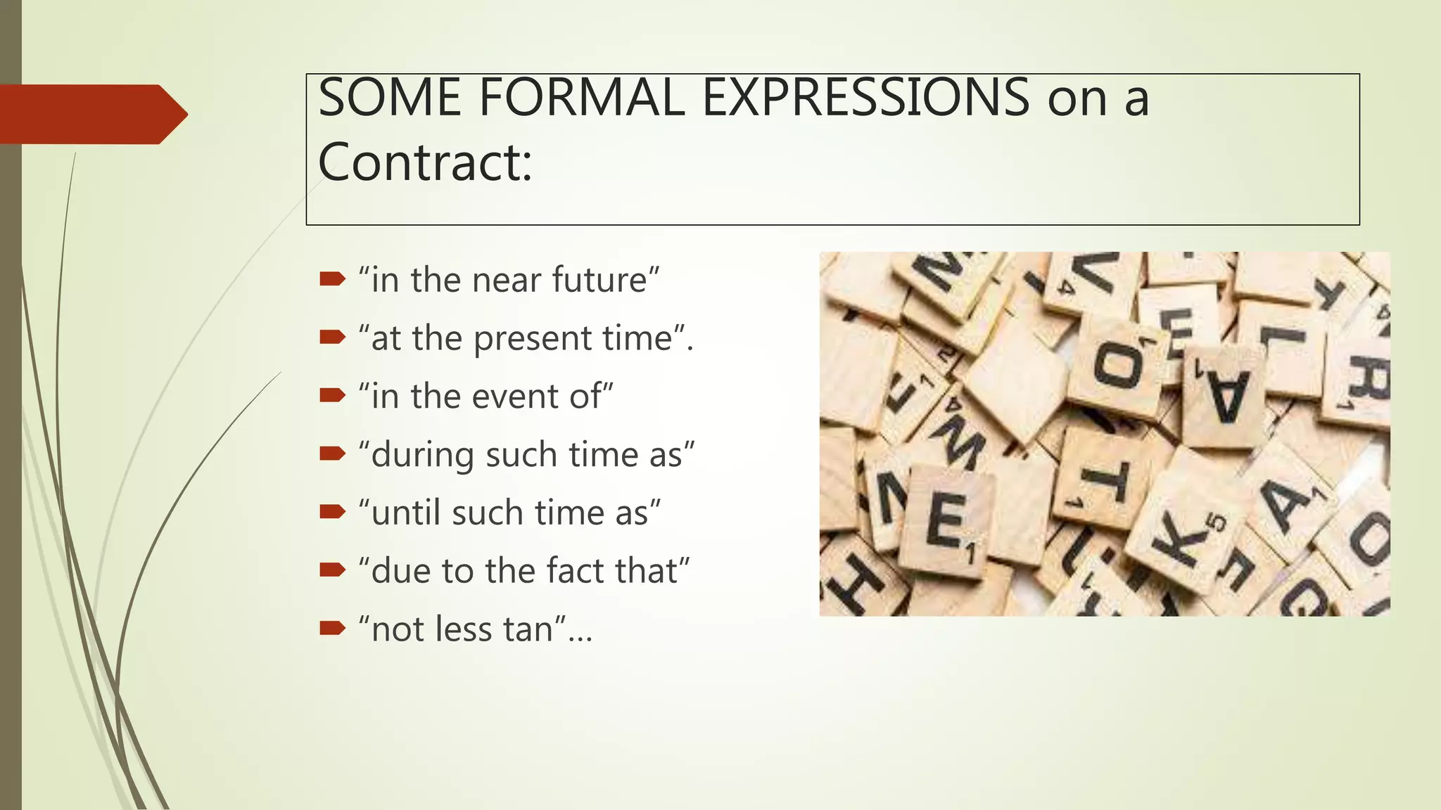 Contract Law. Wording of Contracts. | PPTX