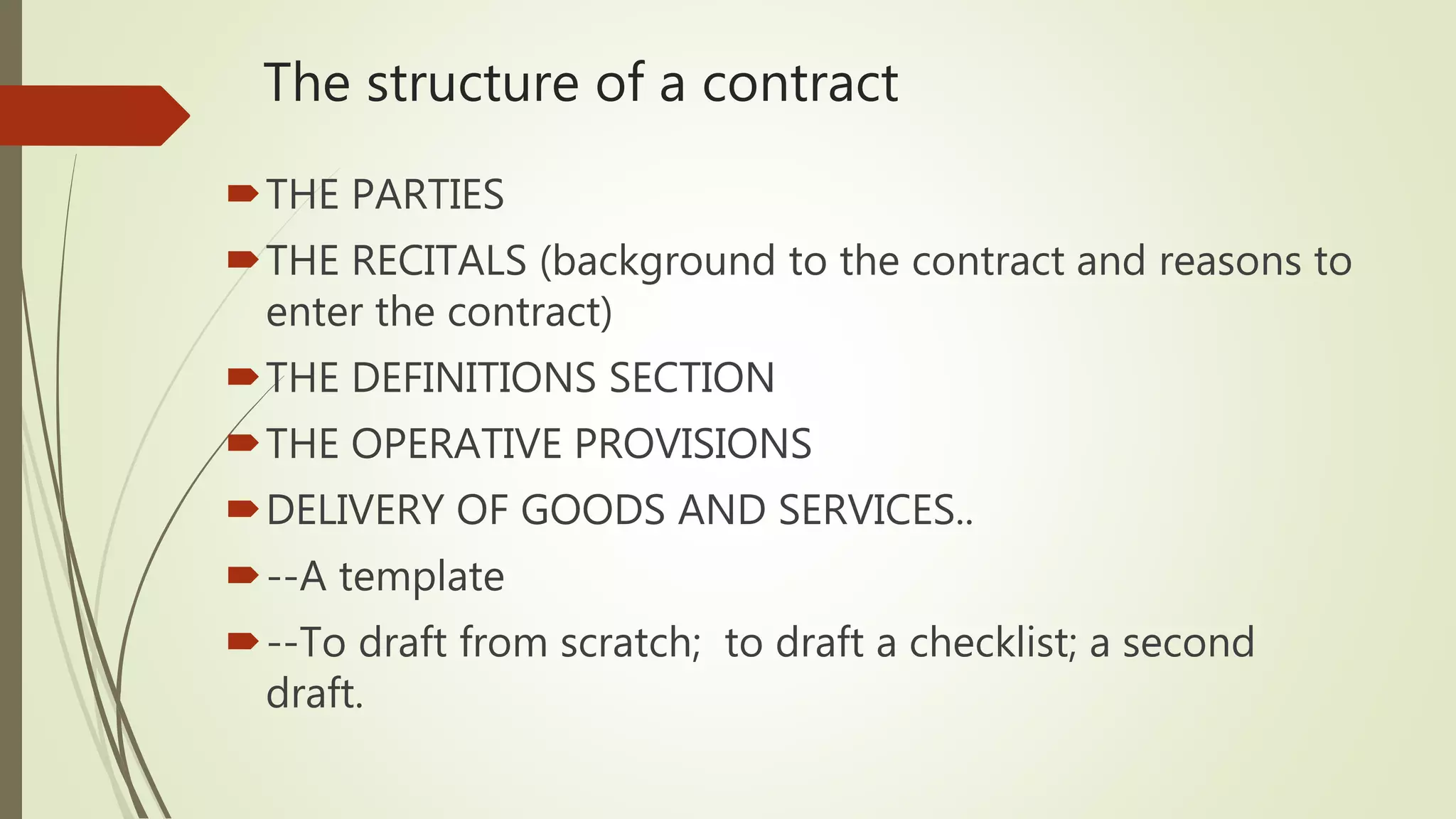 Contract Law. Wording of Contracts. | PPTX