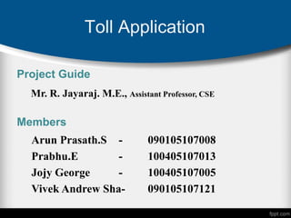 Toll app - Android project | PPTX