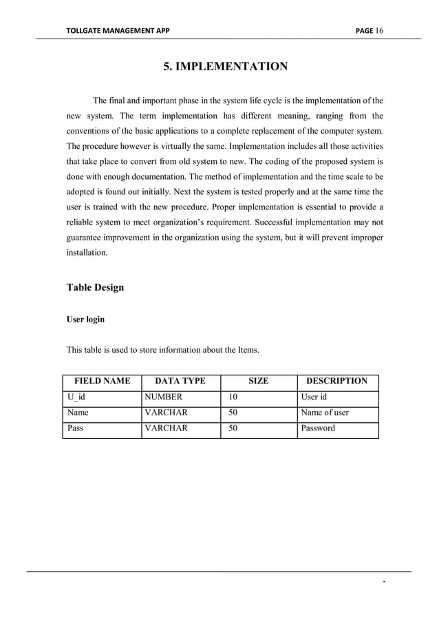 Tollgate management system project report..pdf