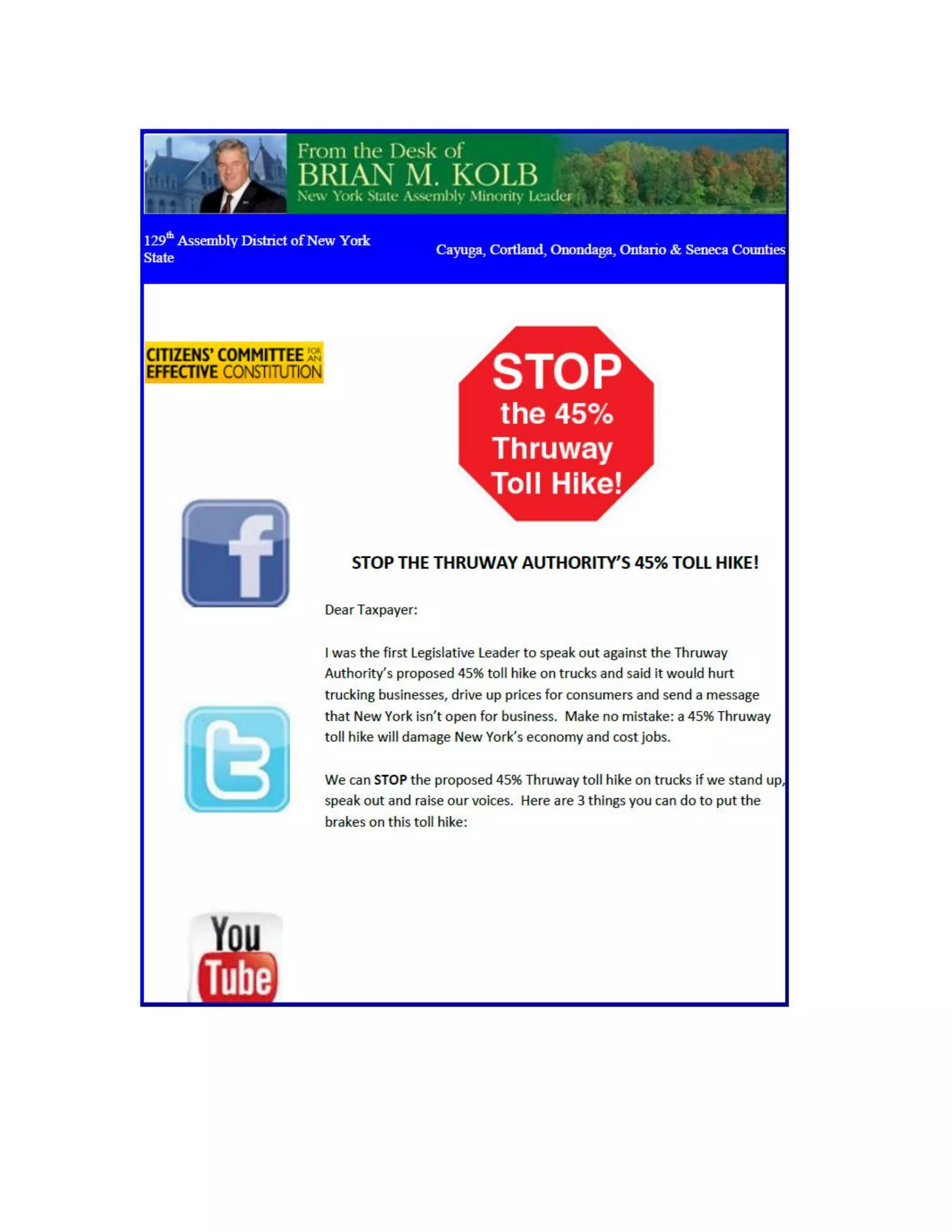 Toll hike letters | PDF