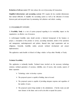 TOLL MANAGEMENT SYSTEM | DOCX
