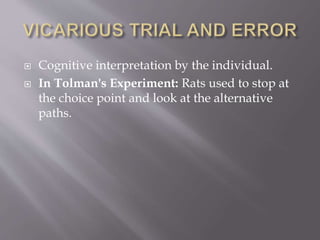 Tolman theory | PPTX