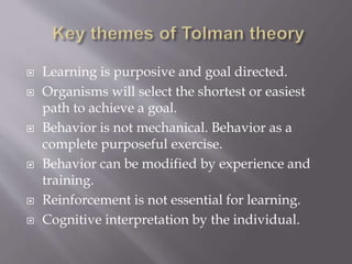 Tolman theory | PPTX