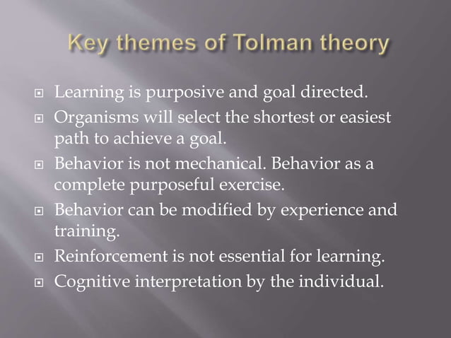 Tolman theory | PPTX