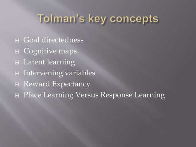 Tolman theory