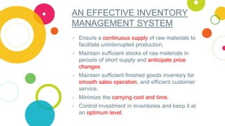 INVENTORY MANAGEMENT | PPTX | Logistics | Business