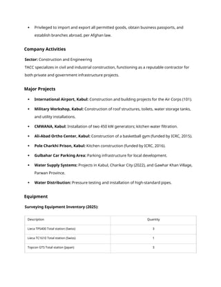 Tolo Afghan Construction Company (TACC) Profile.docx