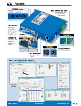 Tolomatic acs drive controller brochure | PDF