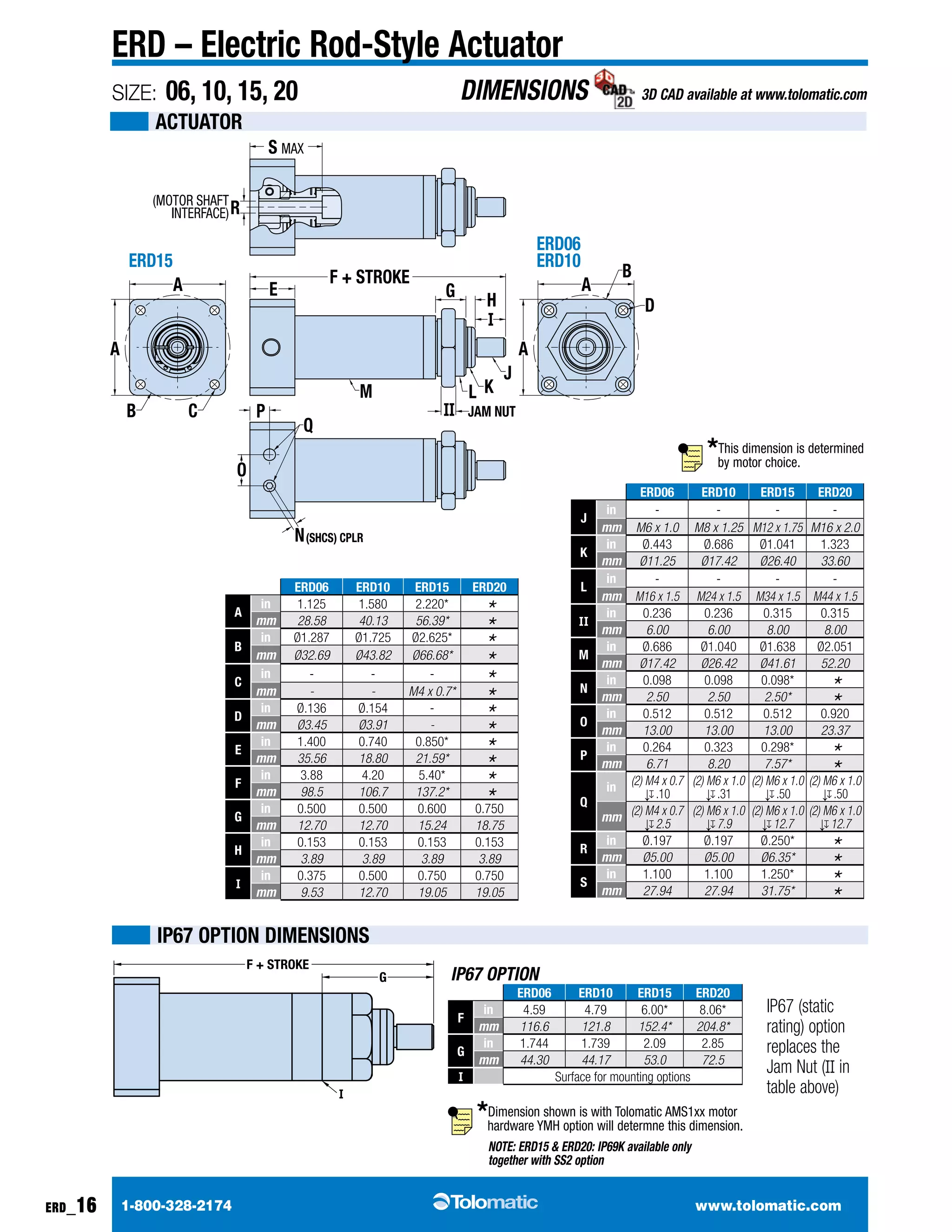 Tolomatic erd electric rod style actuator brochure | PDF