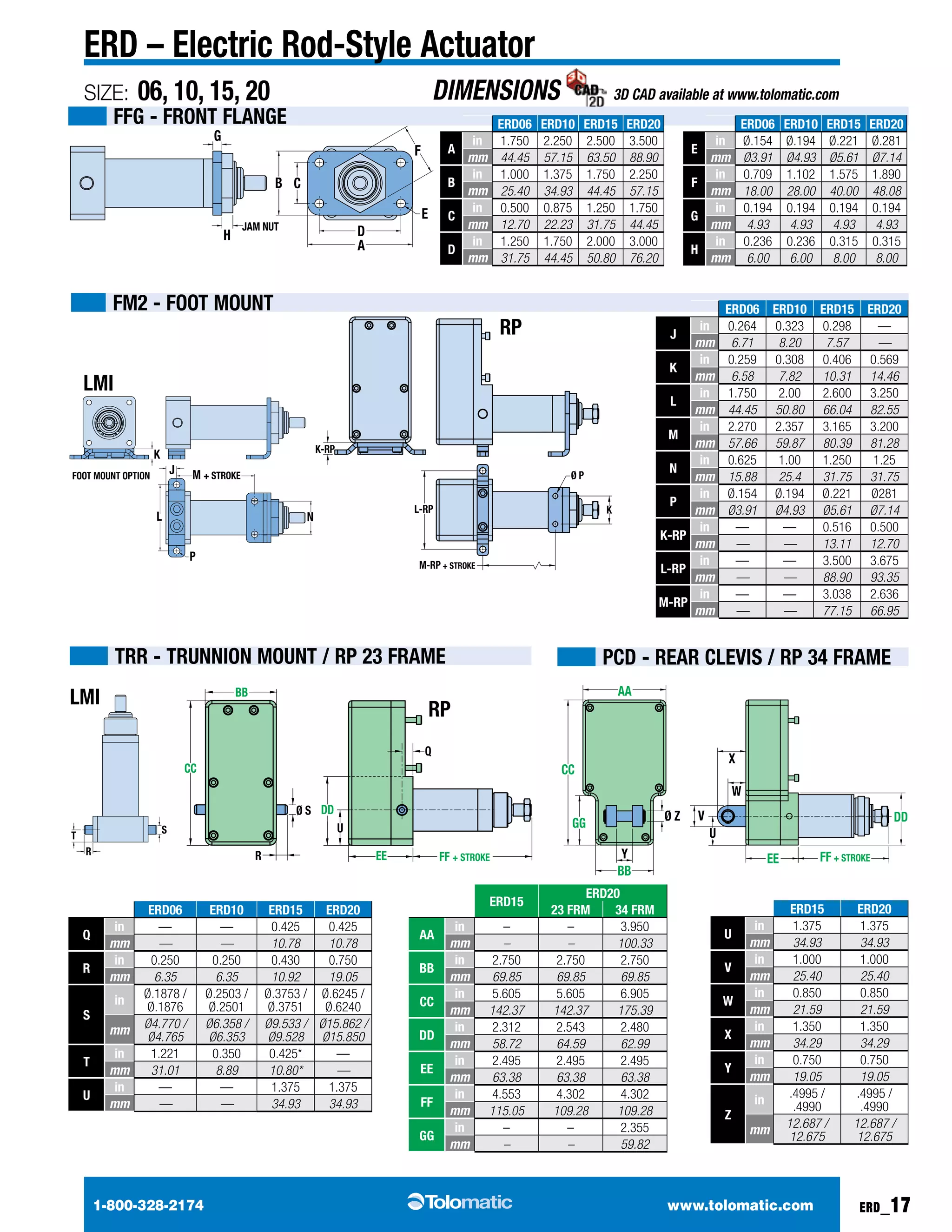 Tolomatic erd electric rod style actuator brochure | PDF