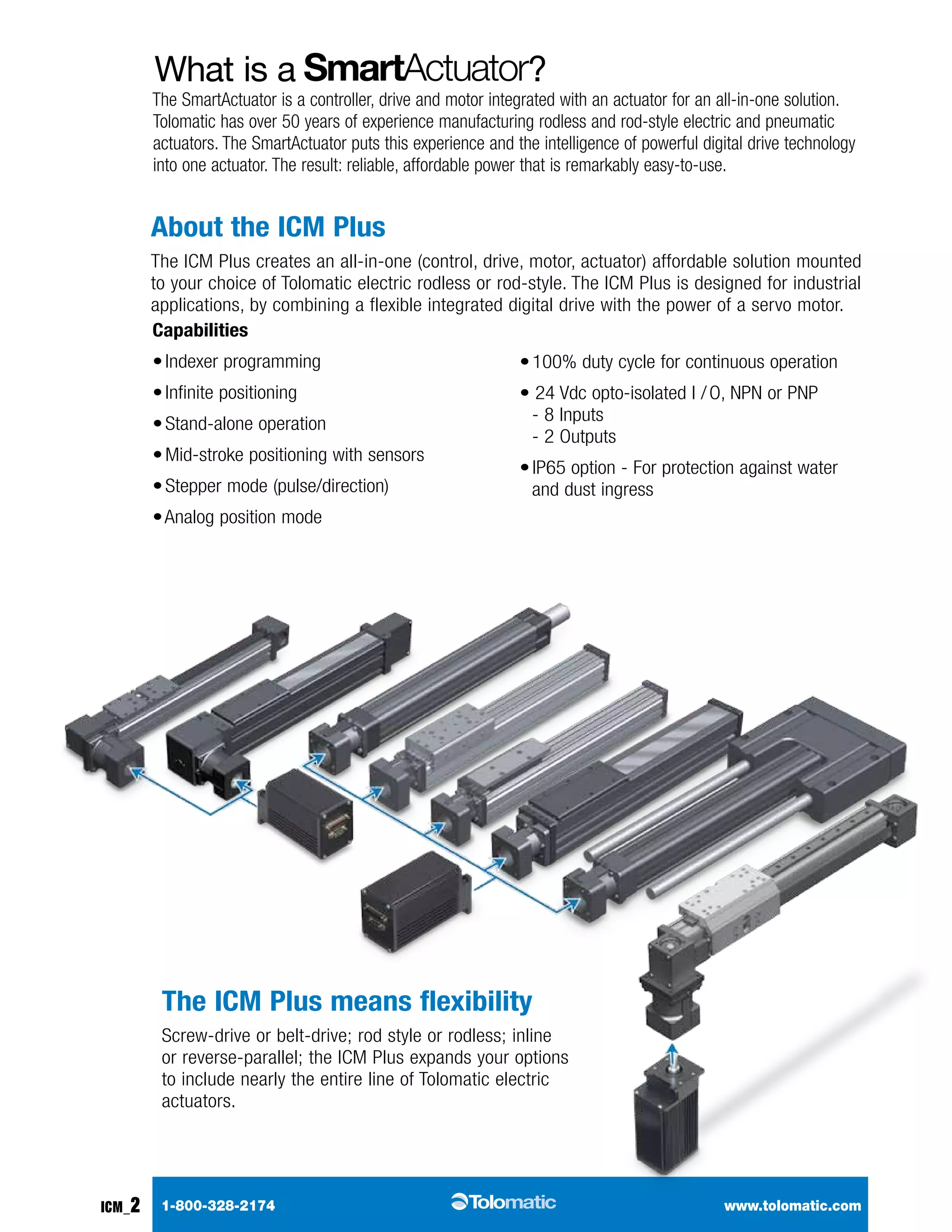 Tolomatic icm smart actuator motor brochure | PDF