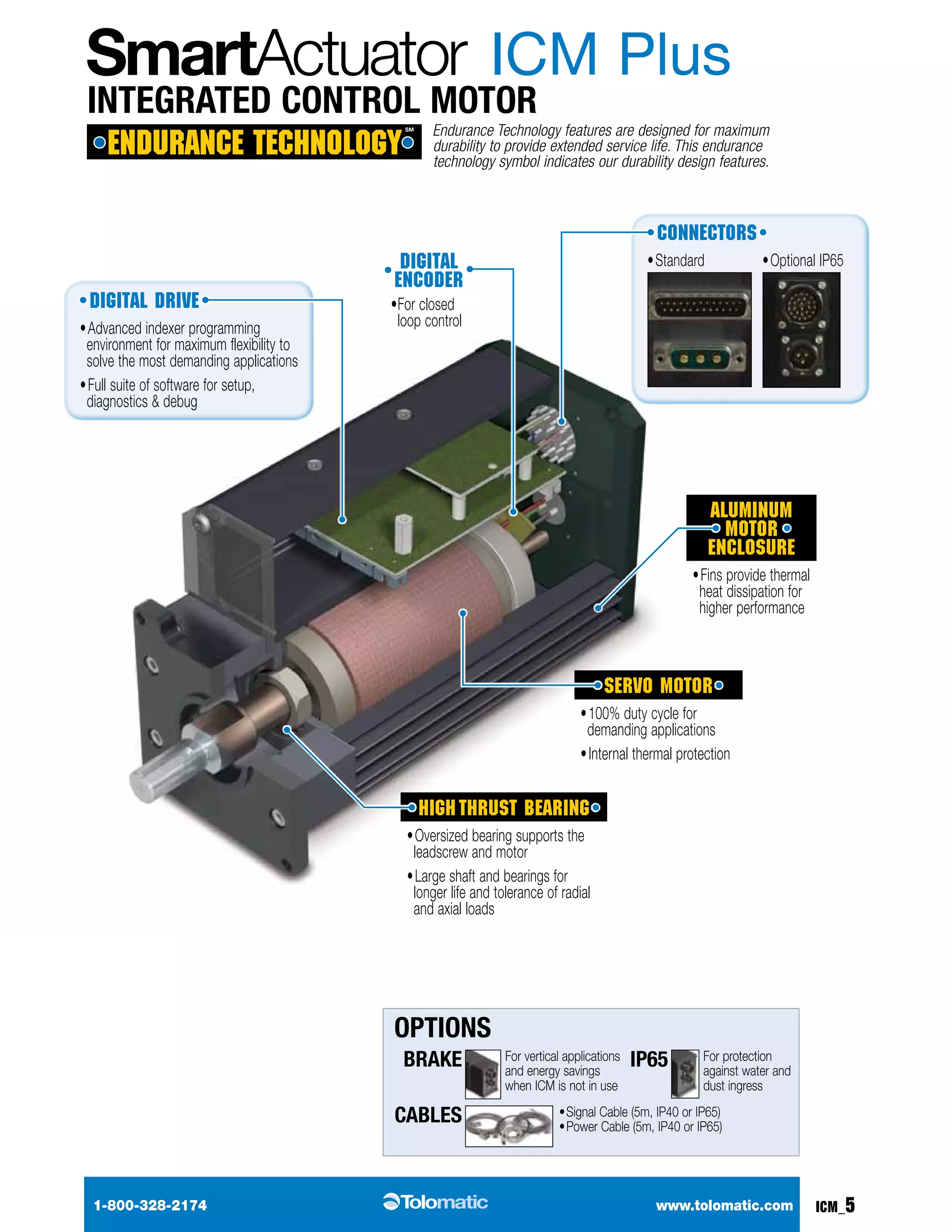 Tolomatic icm smart actuator motor brochure | PDF