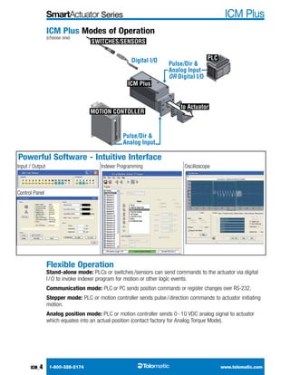 Tolomatic icm smart actuator motor brochure | PDF