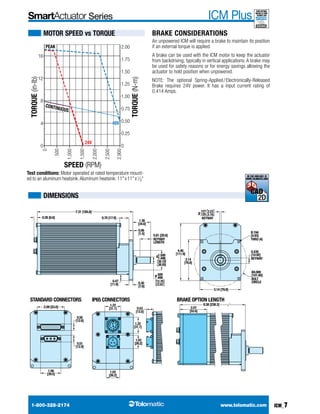 Tolomatic icm smart actuator motor brochure | PDF