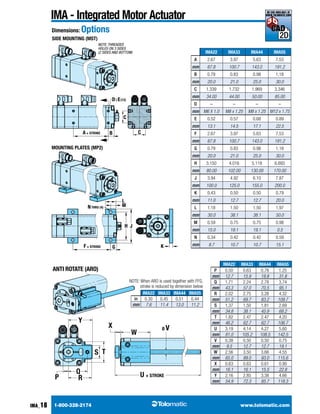 Tolomatic ima integrated motor rod style actuator brochure | PDF