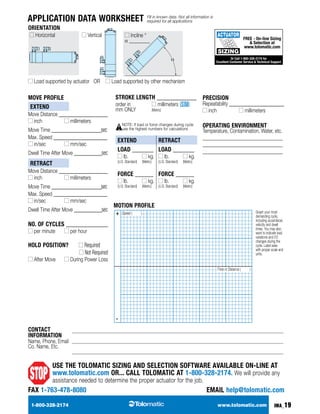 Tolomatic ima integrated motor rod style actuator brochure | PDF