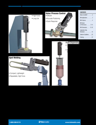 Tolomatic ima integrated motor rod style actuator brochure | PDF