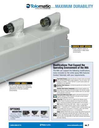 Tolomatic ima integrated motor rod style actuator brochure | PDF