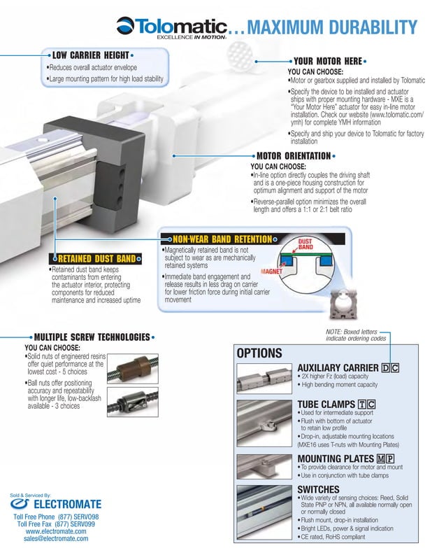 Tolomatic mxe electric_actuators_catalog | PDF