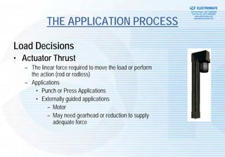 Tolomatic presentation understanding the application process | PDF | Technology & Computing