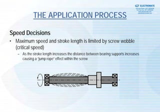 Tolomatic presentation understanding the application process | PDF | Technology & Computing