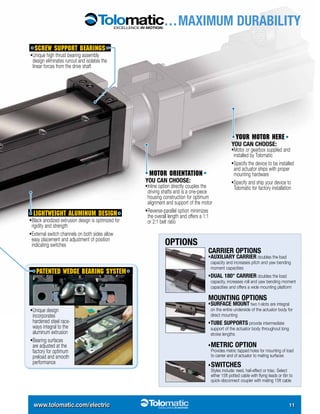 Tolomatic rod and rodless style electric actuators brochure | PDF