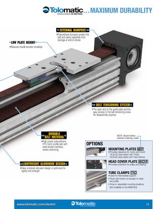 Tolomatic rod and rodless style electric actuators brochure | PDF
