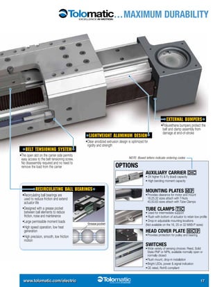 Tolomatic rod and rodless style electric actuators brochure | PDF