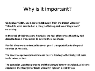 Tolpuddle Martyrs | PPT