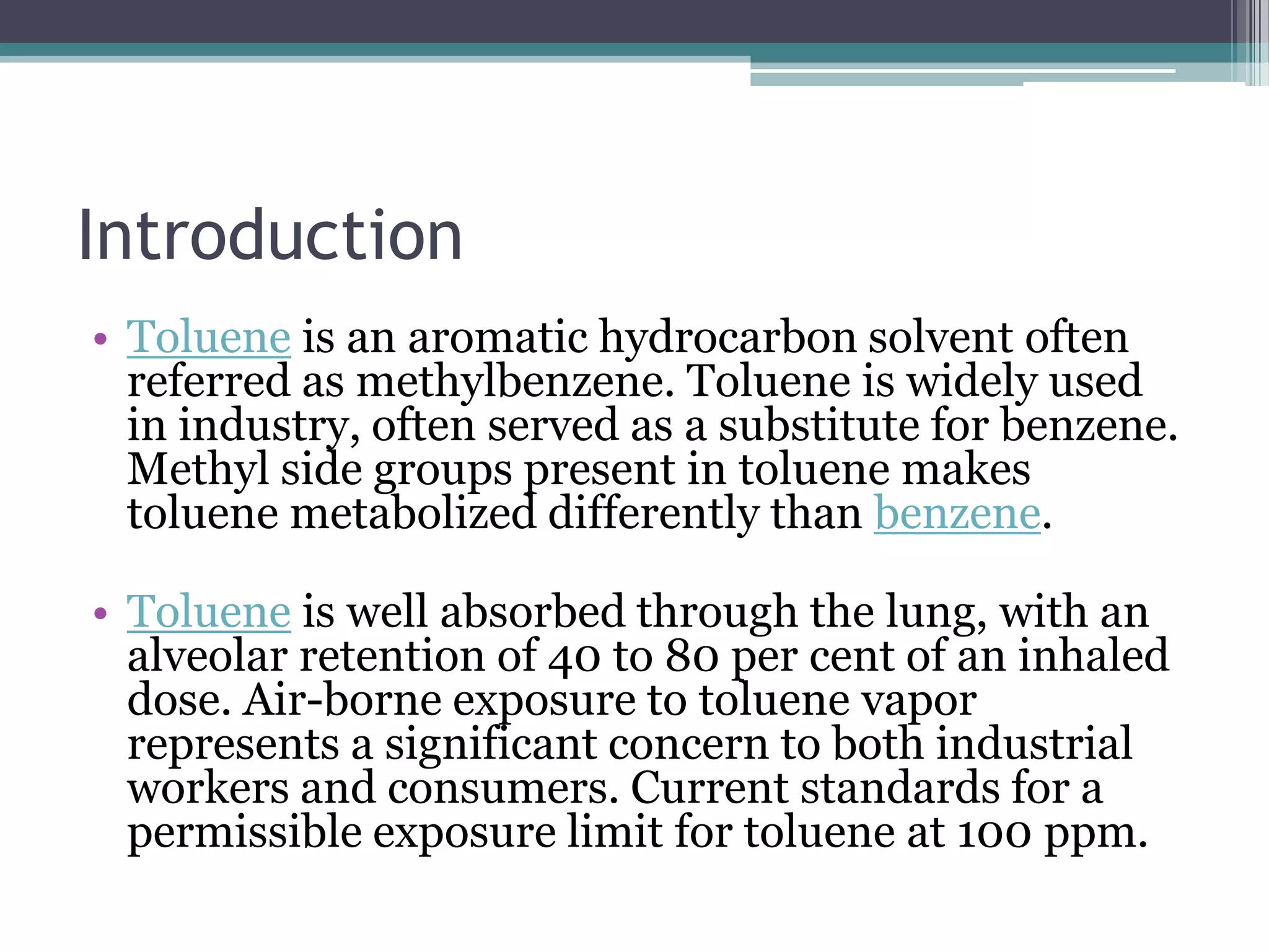 Toluene as octane booster, Fuel additive | PPT