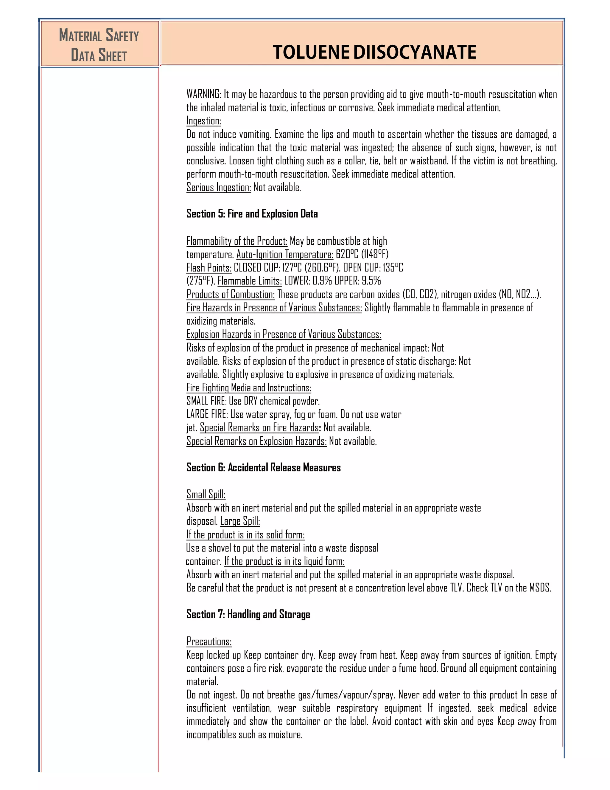 Toluene diisocyanate | PDF