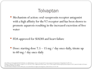 Tolvaptan Use for Syndrome of Inappropriate of Antidiuretic Hormone.pptx